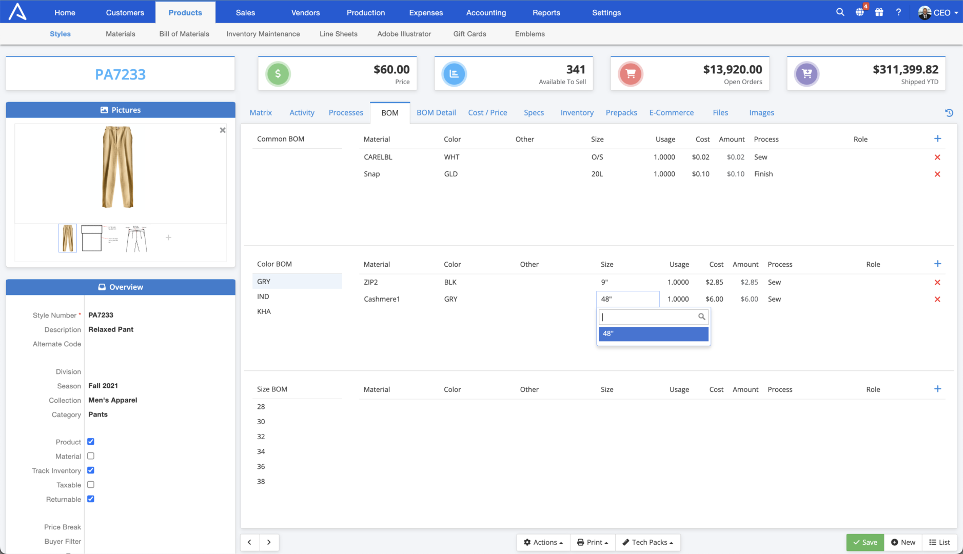 Apparel PLM Software - ApparelMagic