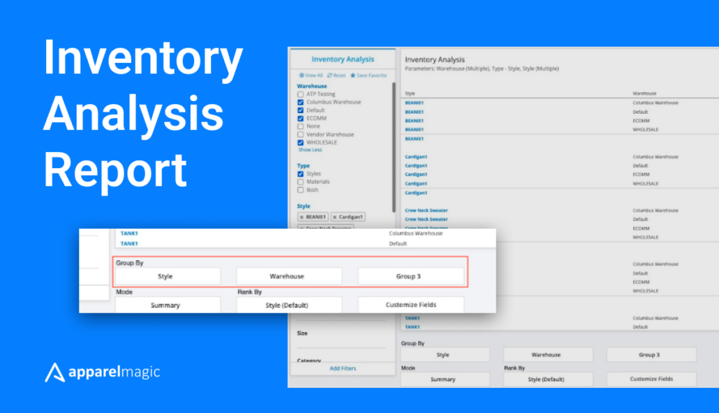 Feature Highlight: Inventory Analysis Report - ApparelMagic