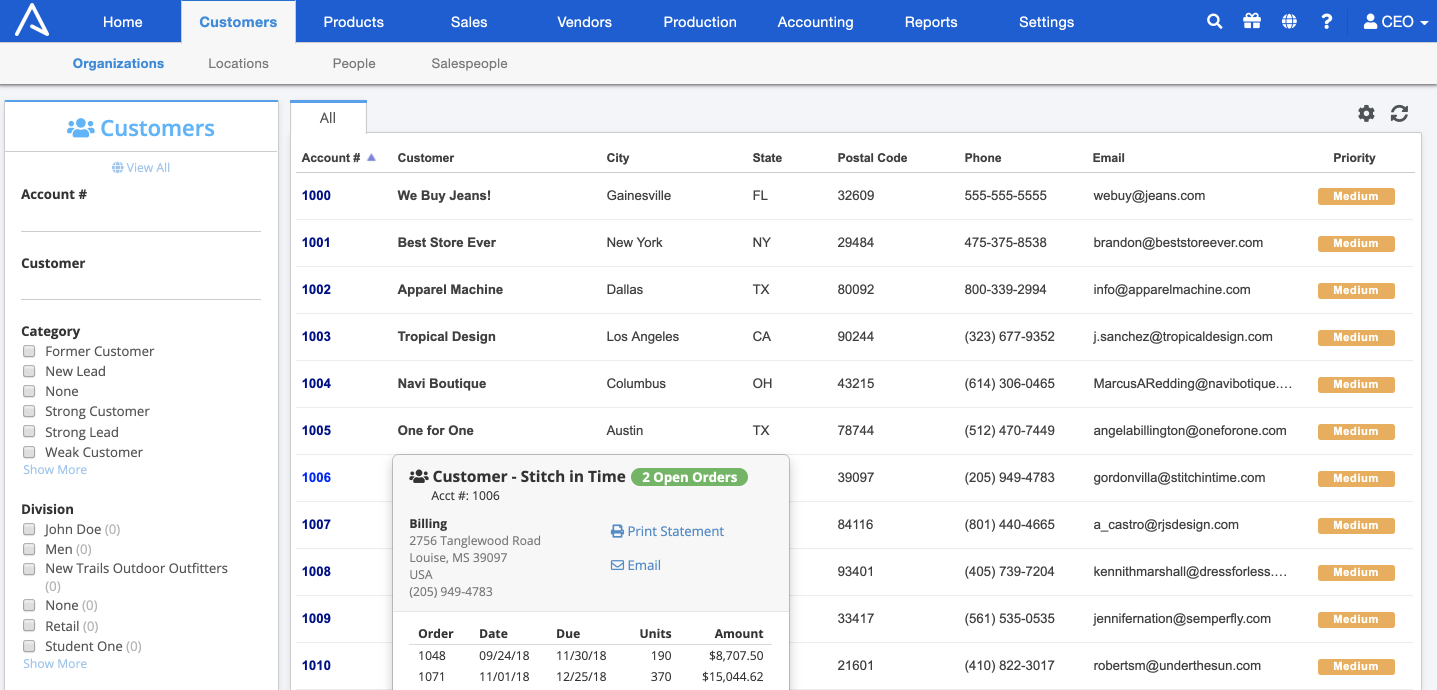 Apparel Order Management Software - ApparelMagic