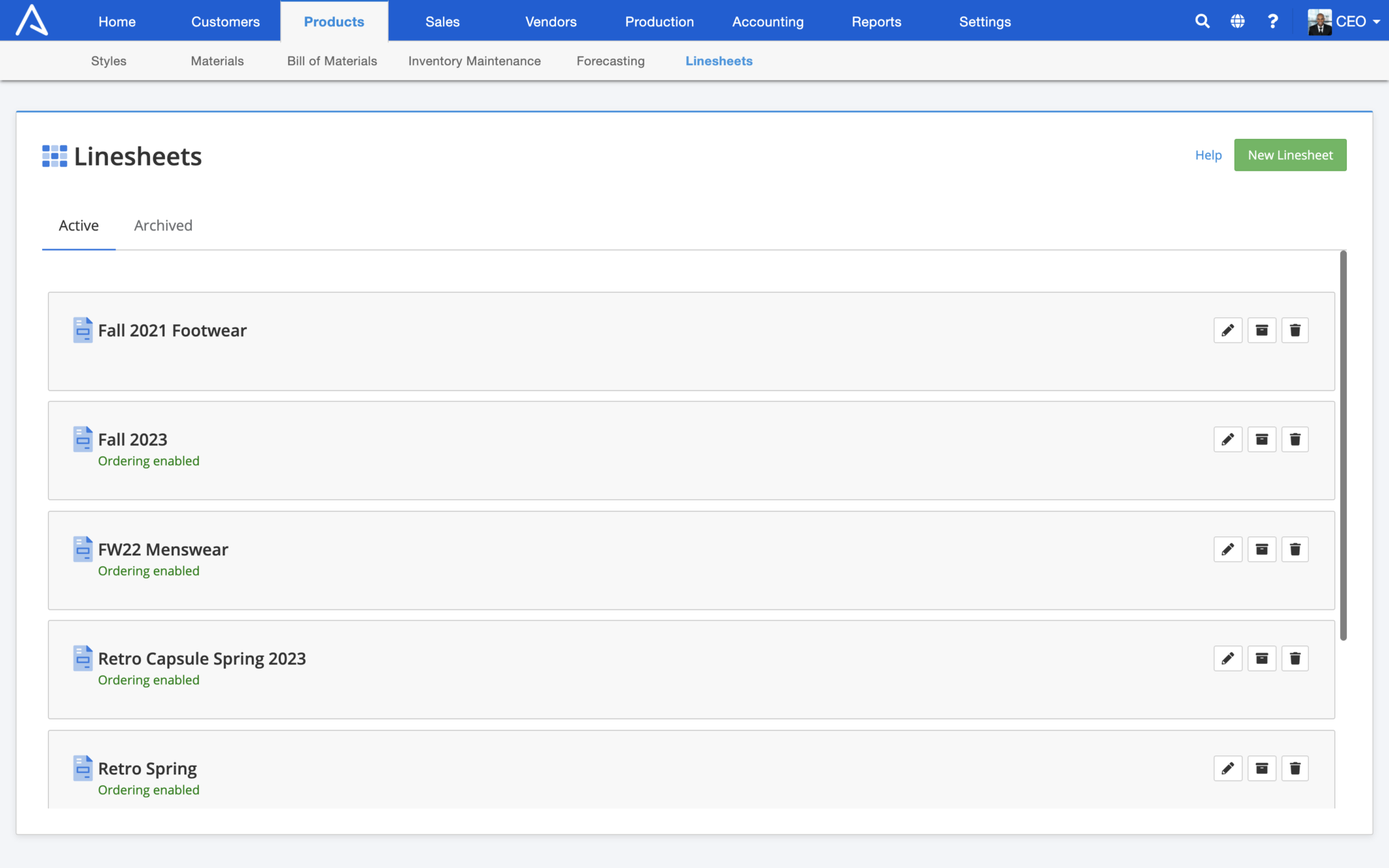 How to create a line sheet in ApparelMagic - ApparelMagic