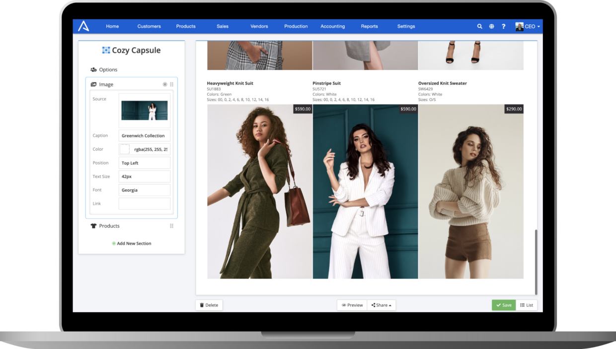 Sustainable Fashion Software - ApparelMagic