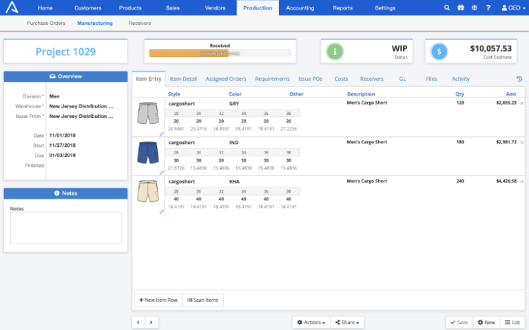 Apparel Manufacturing Software - ApparelMagic