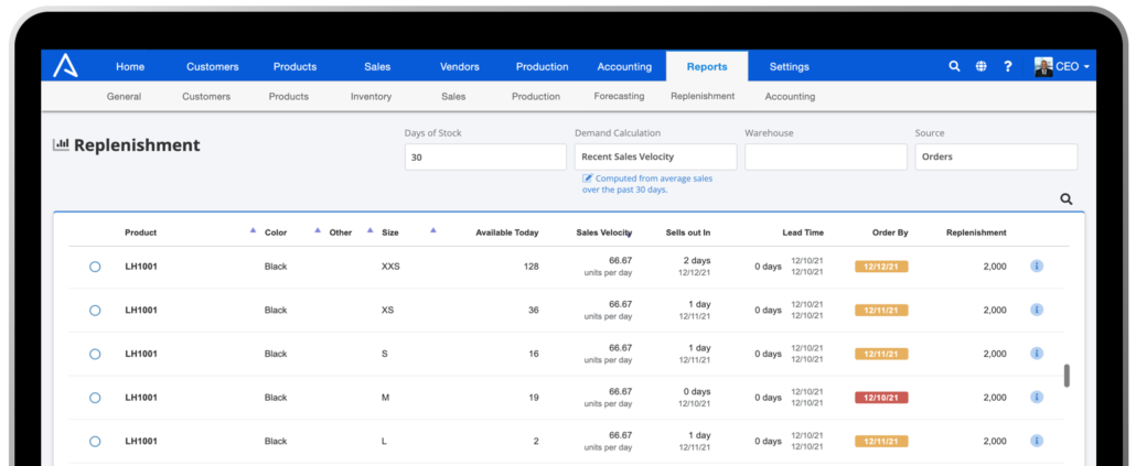Inventory-Management - ApparelMagic